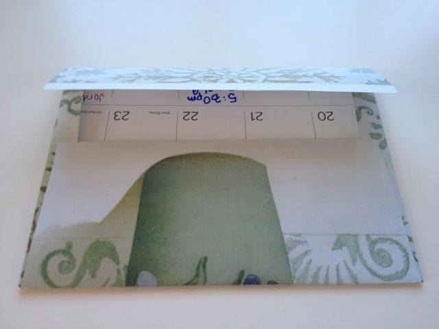Handmade Envelopes from Last Year’s Calendar – resliced by Jordan