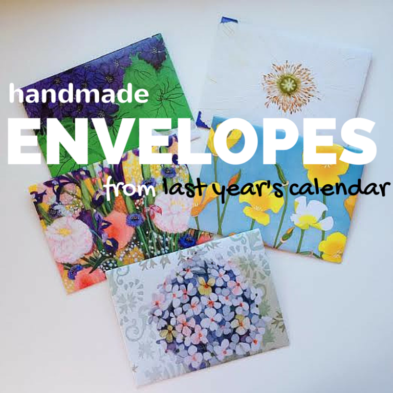 Handmade Envelopes from Last Year’s Calendar – resliced by Jordan